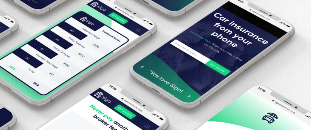 Sigo Seguros landing page - SketchDeck