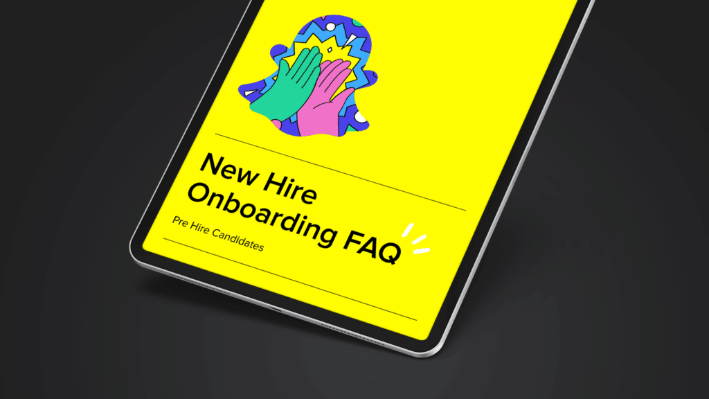 Snapchat new hire orientation - SketchDeck